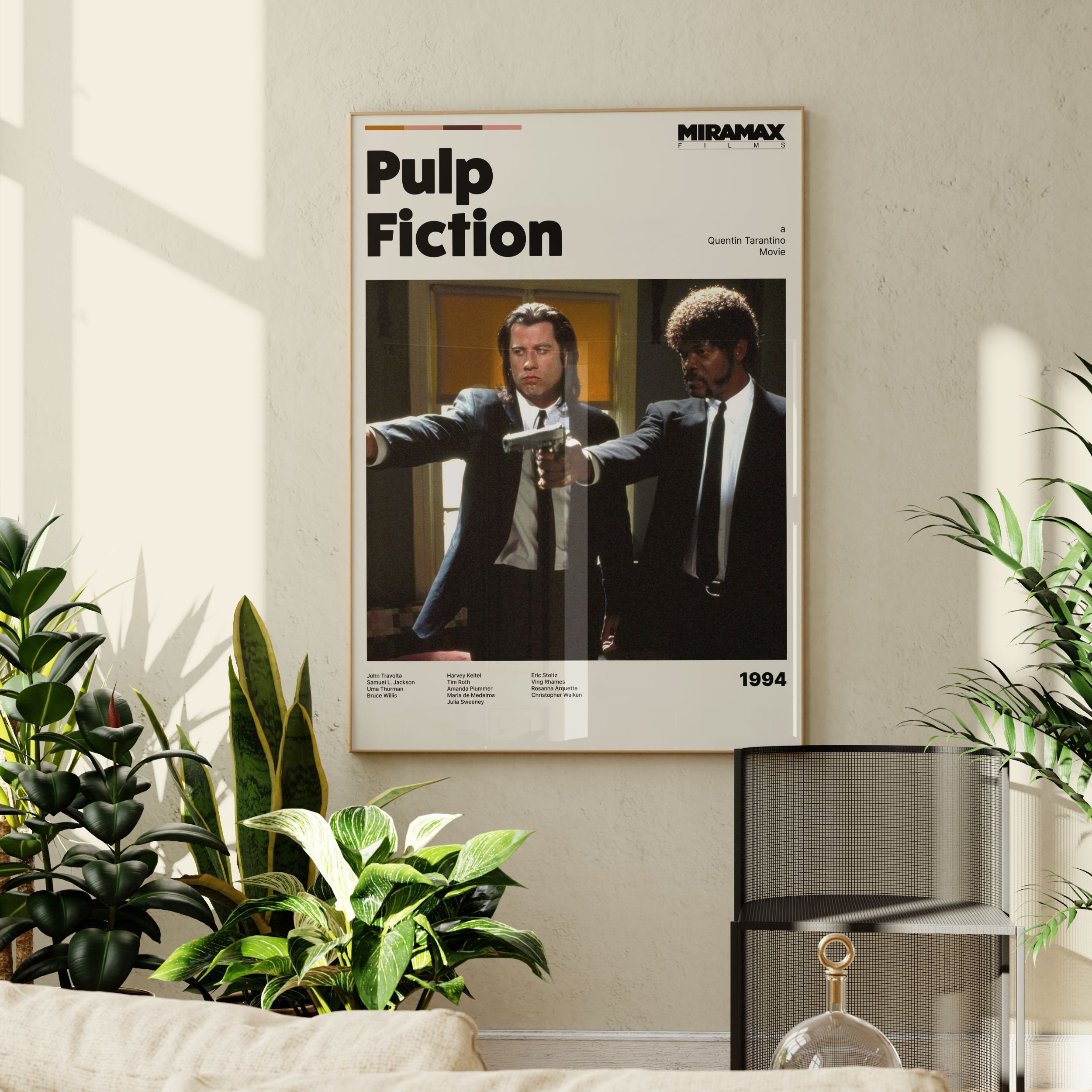 Pulp Fiction Poster, Iconic Duo Digital Print, Classic Film Inspired ...