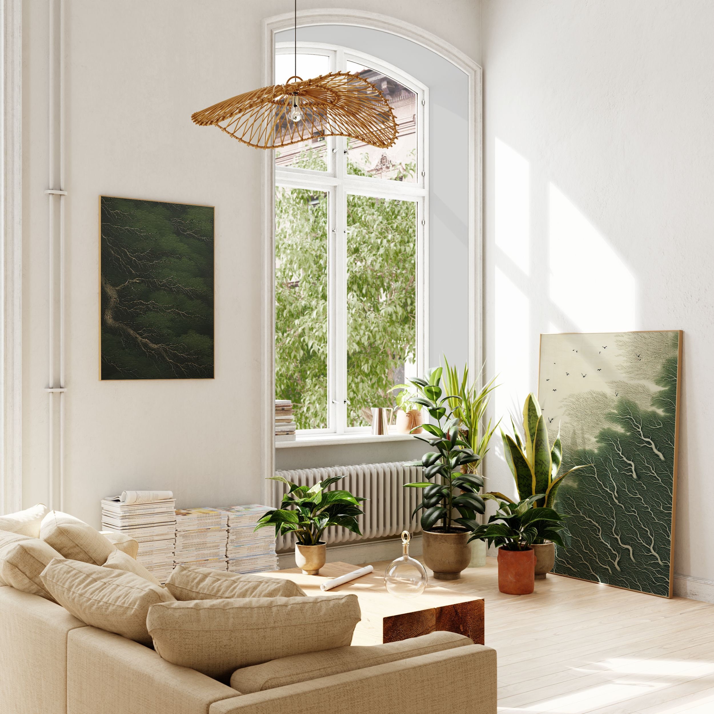 Printable Green Nature Poster, Digital Download, Home Decor, Green ...