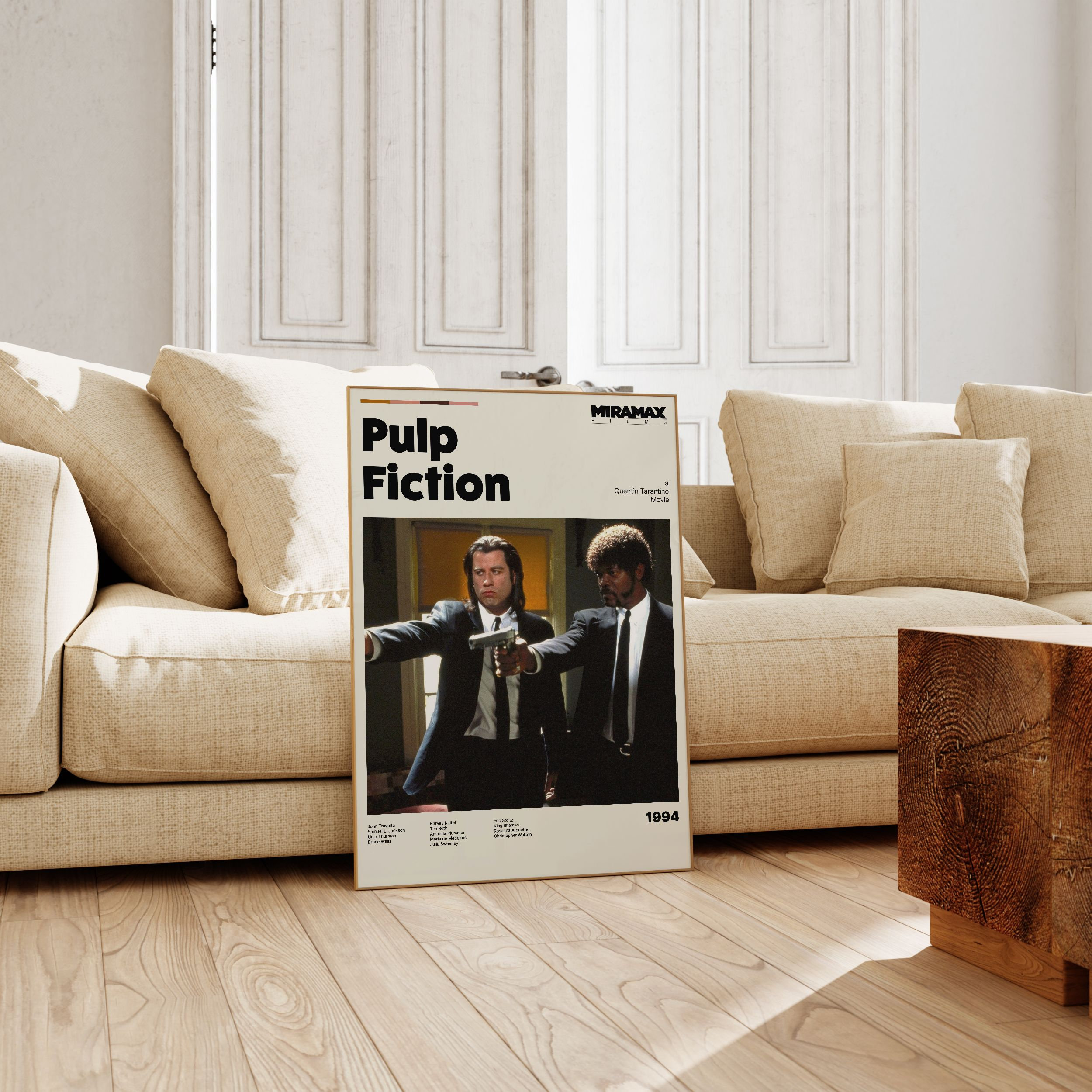 Pulp Fiction Poster, Iconic Duo Digital Print, Classic Film Inspired ...