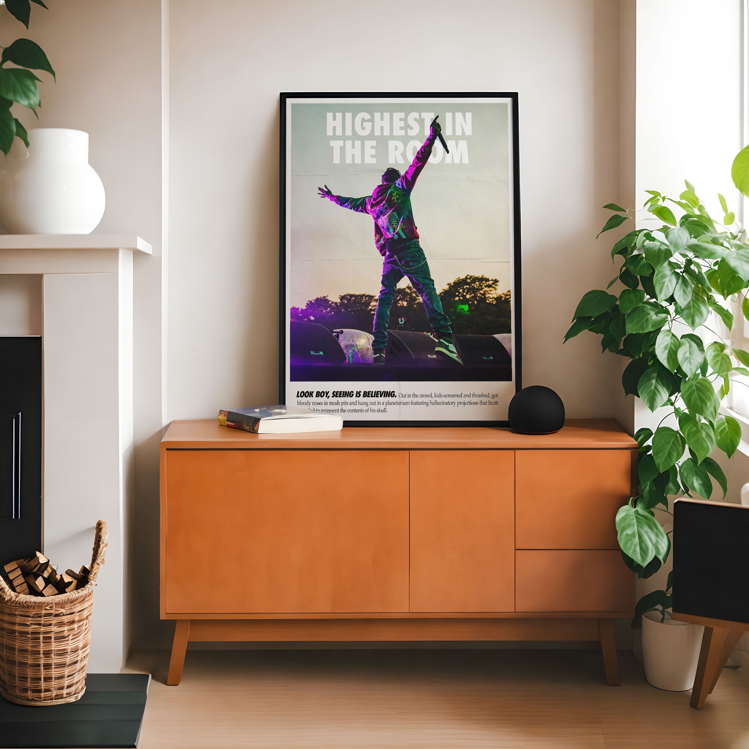 Travis Scott highest in the Room Poster Stage Performance Digital ...