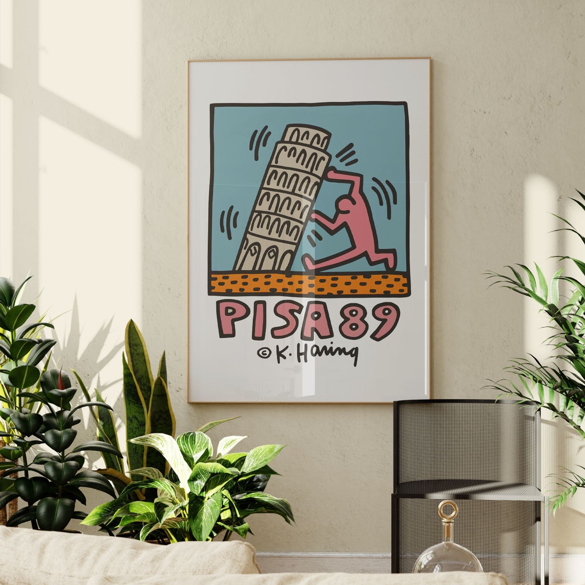 Keith Haring Inspired pisa Painting Iconic Street Art Decor digital ...