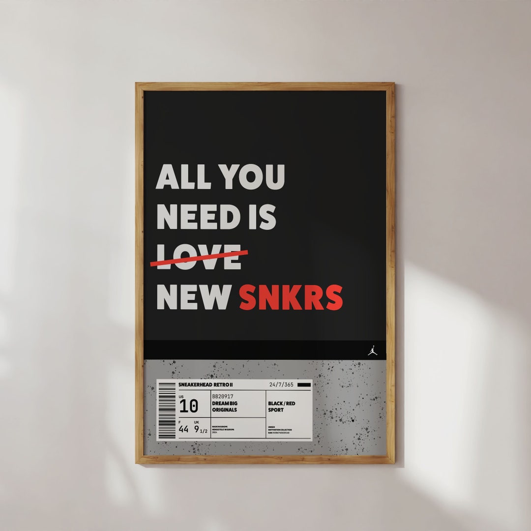 Sneakerhead Digital Art Modern Typography Poster Sneaker Culture ...