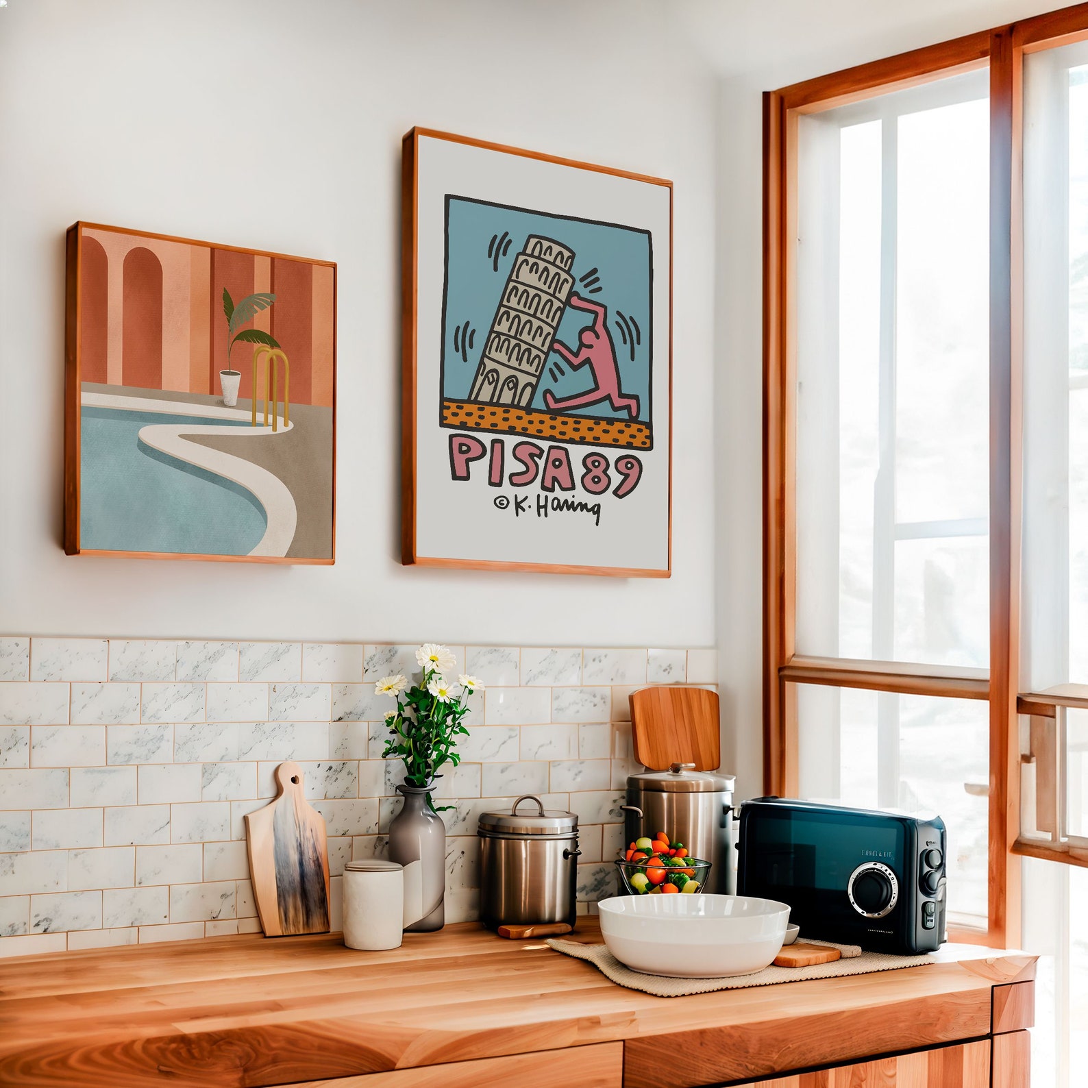 Keith Haring Inspired pisa Painting Iconic Street Art Decor digital ...