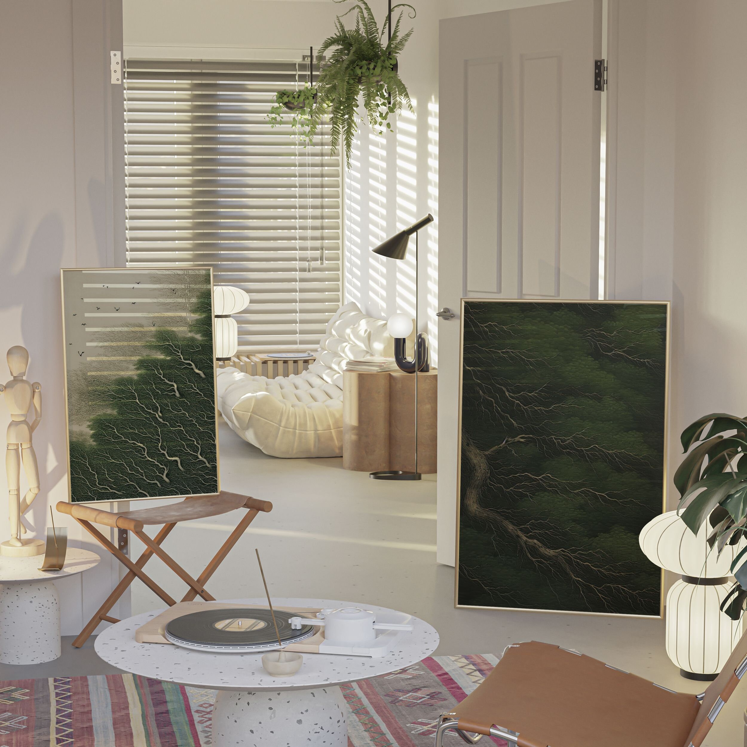 Printable Green Nature Poster, Digital Download, Home Decor, Green ...