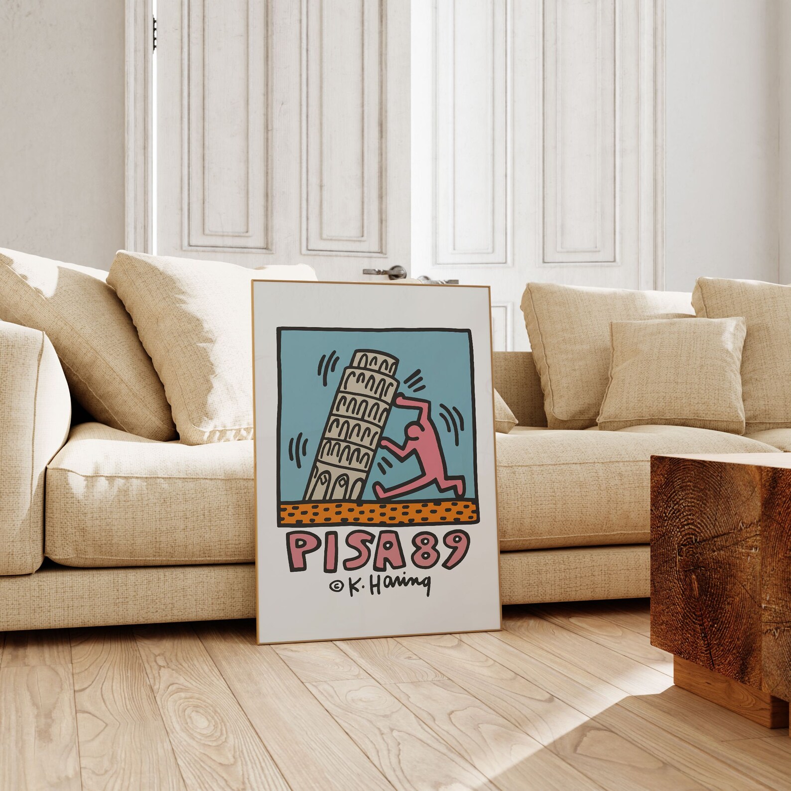 Keith Haring Inspired pisa Painting Iconic Street Art Decor digital ...