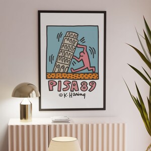 Keith Haring Inspired pisa Painting Iconic Street Art Decor digital ...