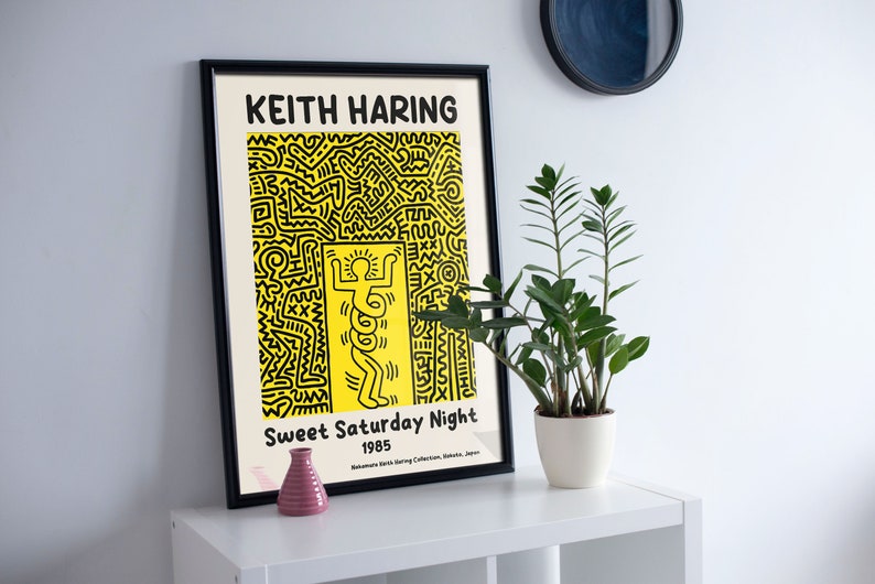 Keith Haring Sweet Saturday Night Premium Quality Framed - Etsy