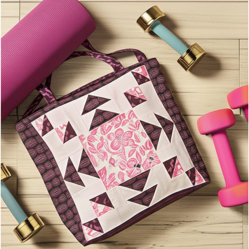 Quilted Tote Bag Sewing Pattern, Fabric Bag (PDF Pattern) - Etsy