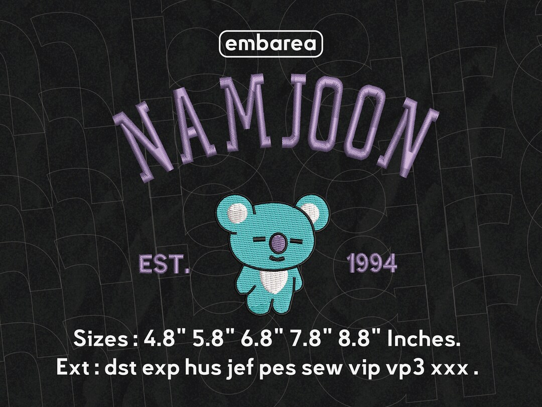 BTS BT21 Inspired Embroidery Design - Etsy