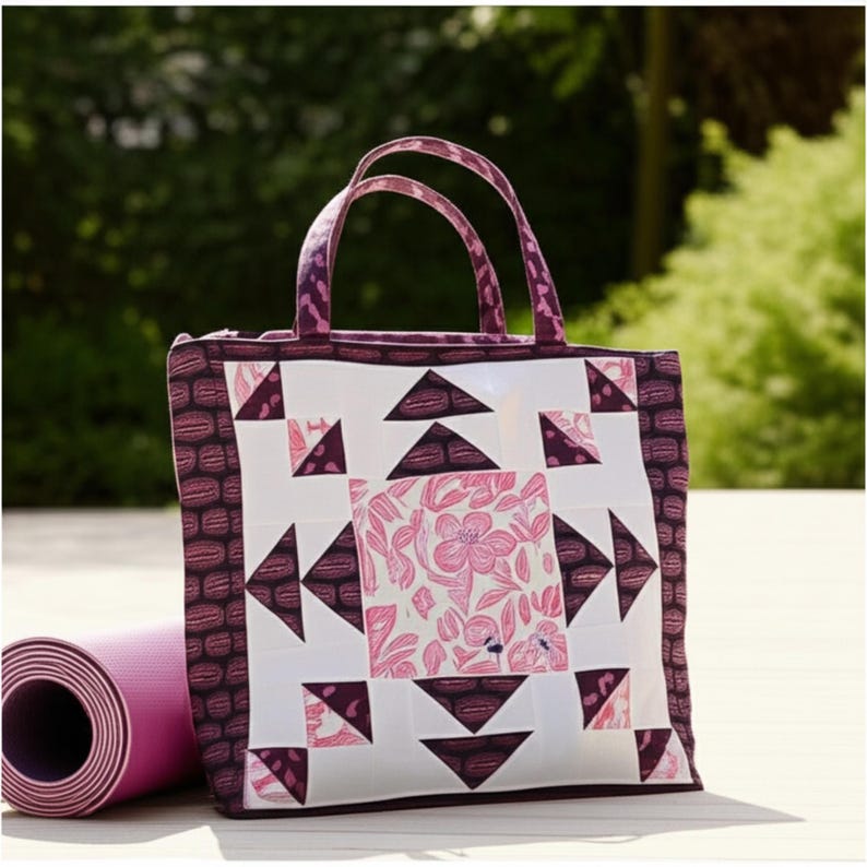 Quilted Tote Bag Sewing Pattern, Fabric Bag (PDF Pattern) - Etsy