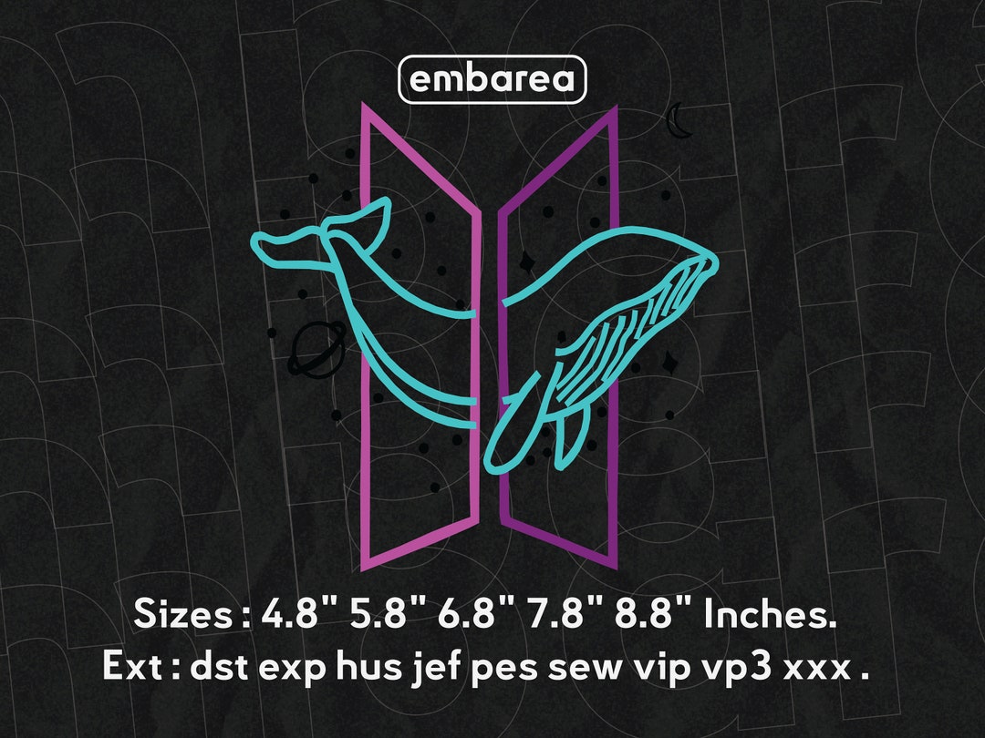 BTS Embroidery Designs Embroidery Designs - Etsy