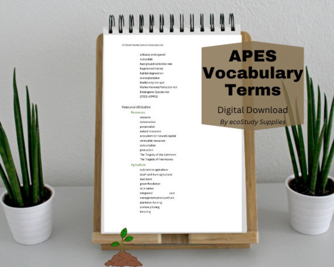 Environmental Science Vocabulary List - Etsy