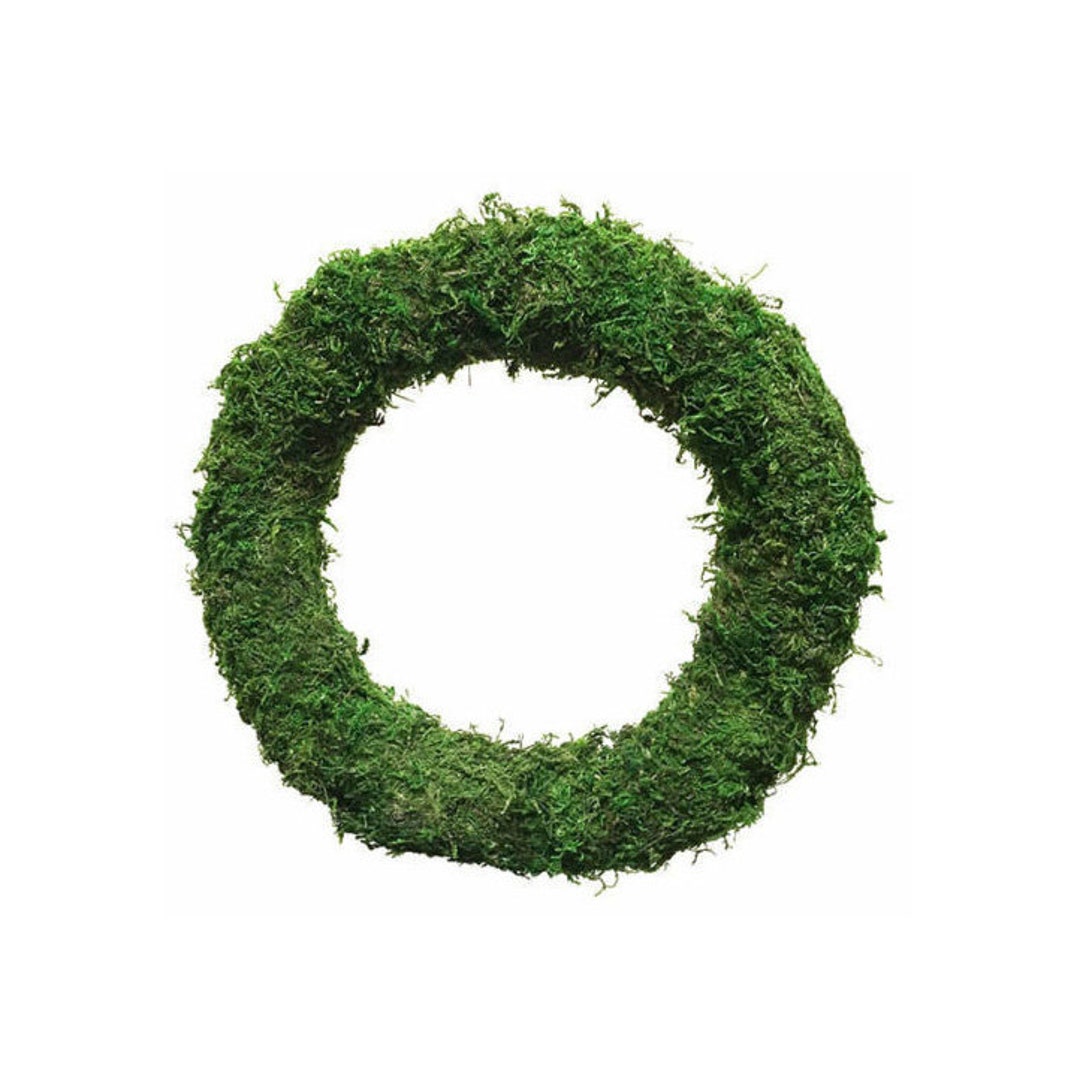 5 X Padded Moss Effect Wreath Rings Christmas Decorating Making Bases ...