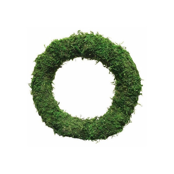 5 X Padded Moss Effect Wreath Rings Christmas Decorating Making Bases ...