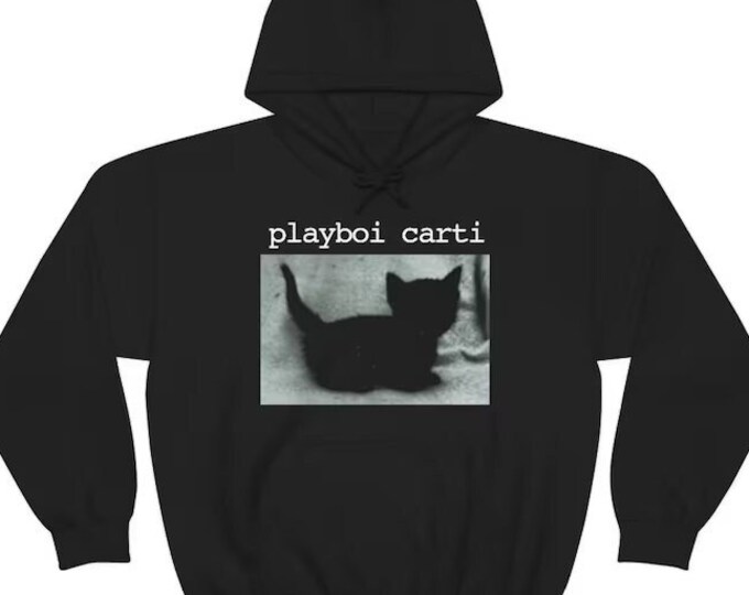 Playboi Carti Black Cat Hoodie Whole Lotta Red - Etsy