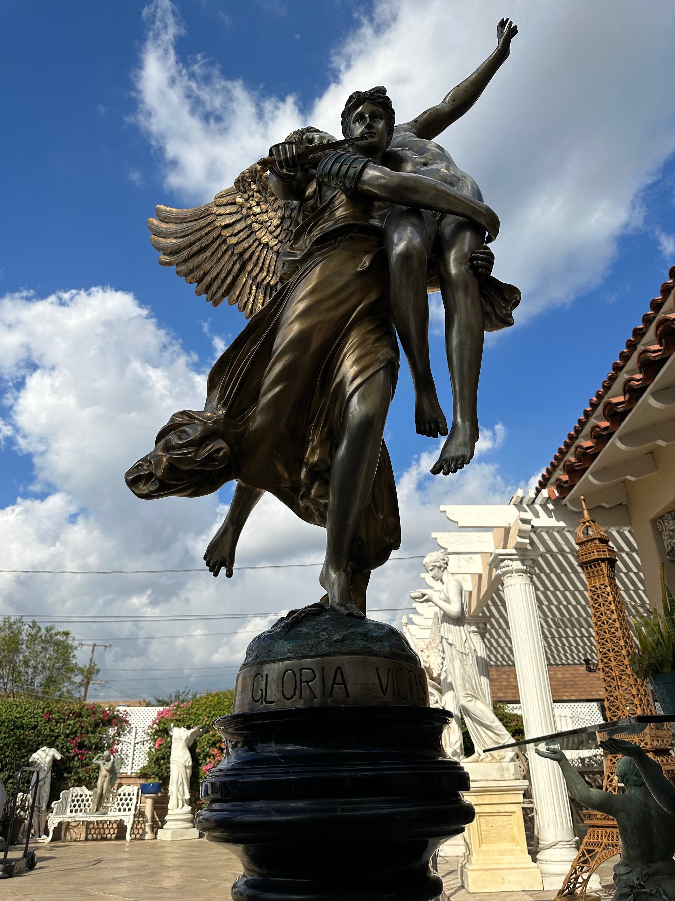Bronze Sculpture Statue With Marble Pedestal of Gloria Victis - Etsy