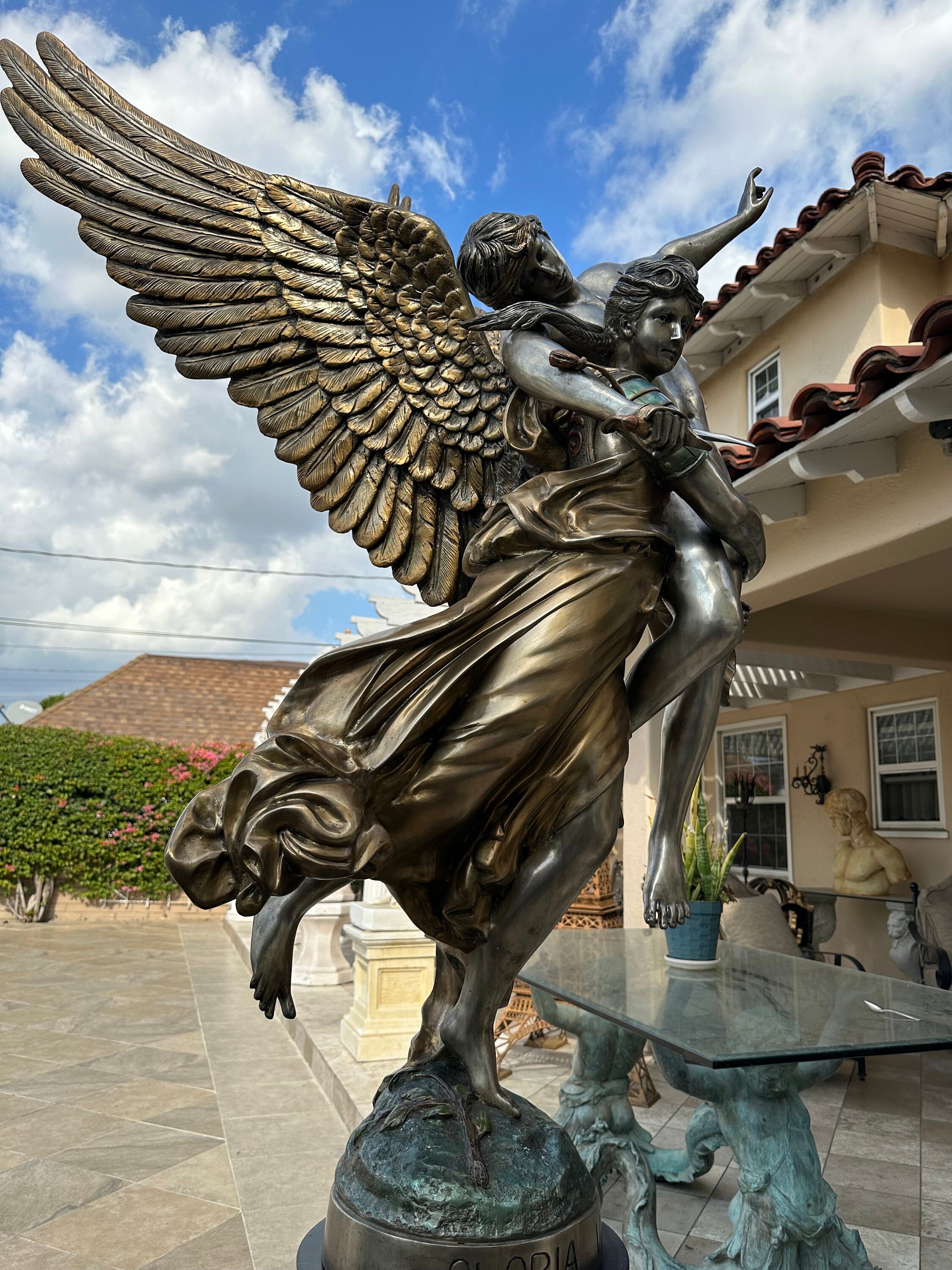 Bronze Sculpture Statue With Marble Pedestal of Gloria Victis - Etsy