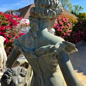 Life Size Bronze Art Nouveau Goddess Garden Statue of Galatea, Greek ...