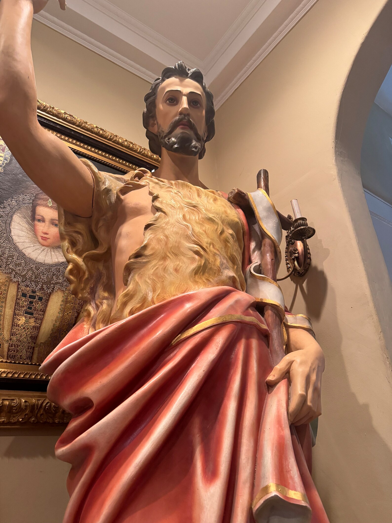 French Antique Life Size Religious Church Sculpture Statue Standing ...