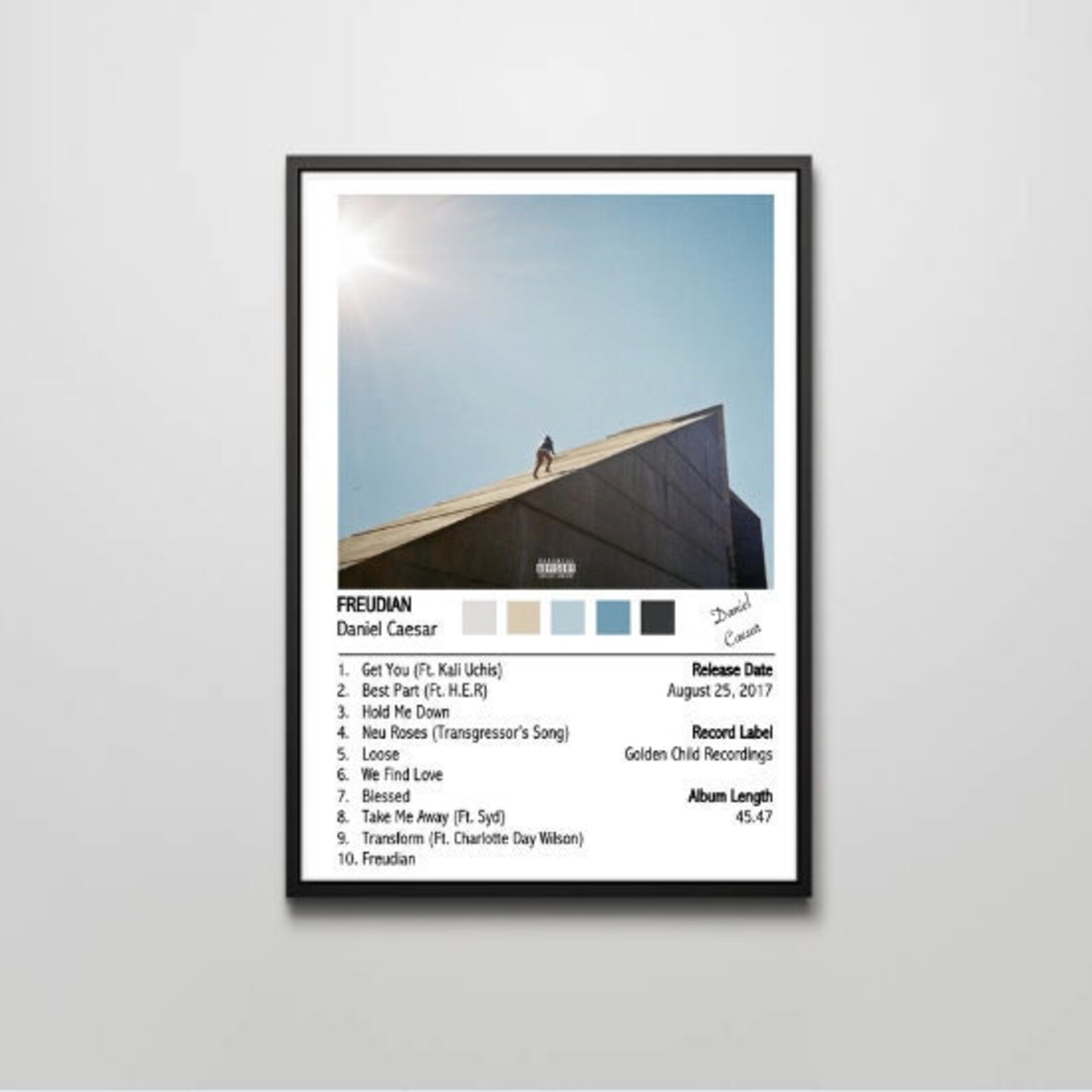 Freudian Daniel Caesar Digital Album Poster Album Cover Poster, Music ...