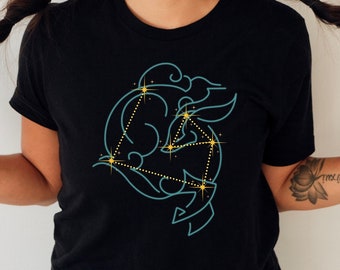 Navia Genshin Impact Shirt Constellation Chest Emblem T-shirt ...