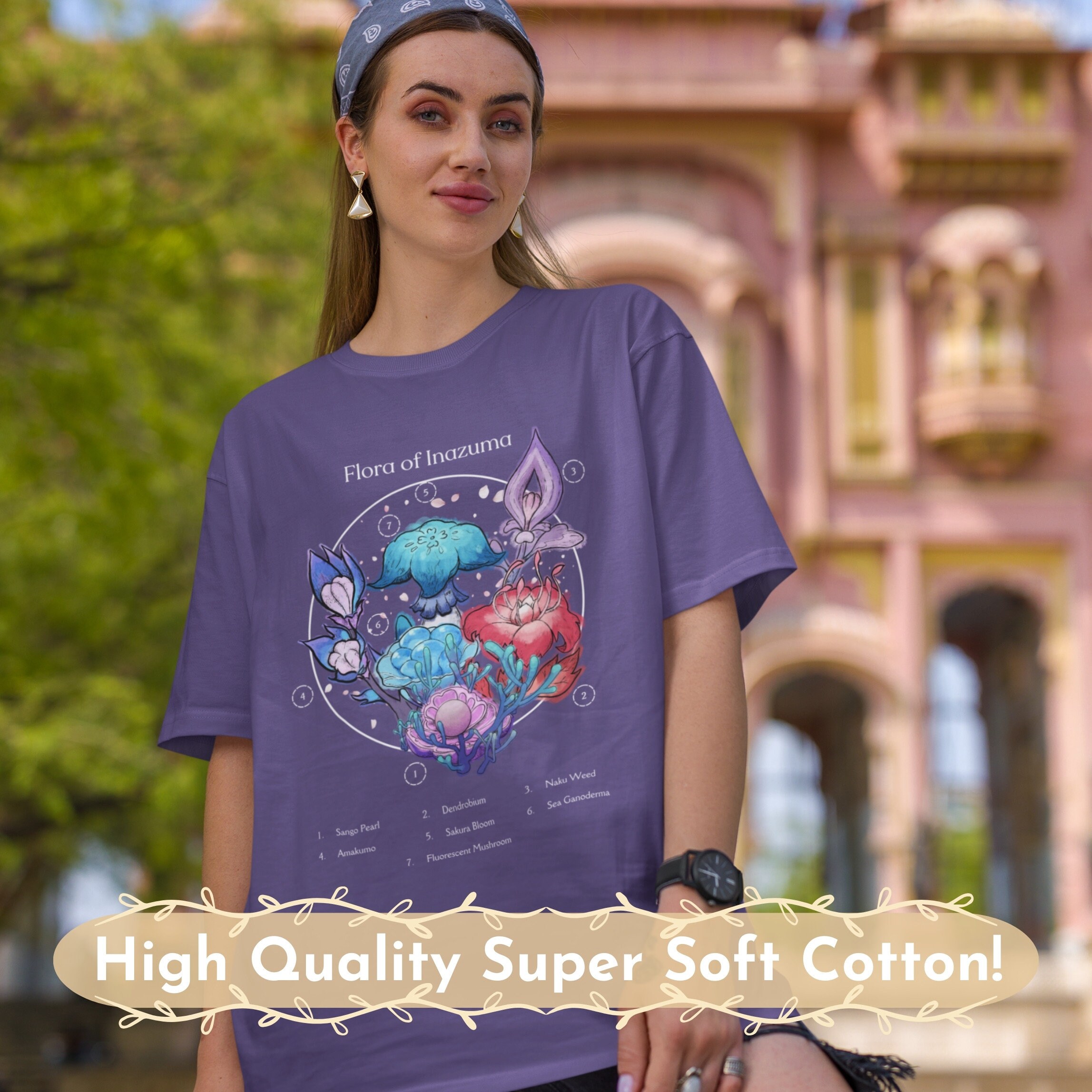 Genshin Impact Shirt Flora of Inazuma Baggy Anime Clothes Genshin ...