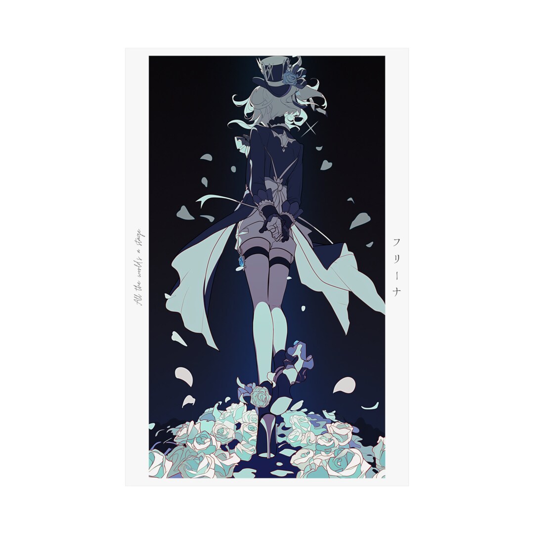 Furina All the World's a Stage Genshin Impact Matte Poster Onstage With ...