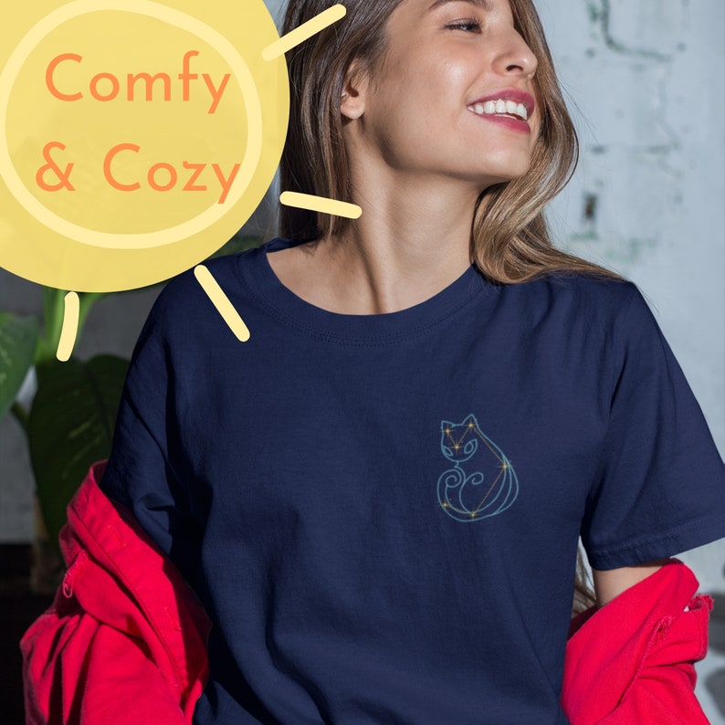 Diona Genshin Impact Shirt Constellation Tee Chest Emblem Cat - Etsy