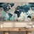 Extra Large World Map Wall Art Print Decor World Map Push Pin Travel ...