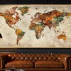 Large World Map Art Extra Large World Map Watercolor Art Print ...