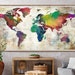 World Map Wall Art, Push Pin Travel Map, Large World Map, Home Gift ...