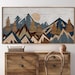 Wood Effect Mountain Wall Art: Rustic Modern Decor Poster - Etsy