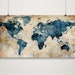 Large World Map Art Extra Large World Map Watercolor Art Print ...