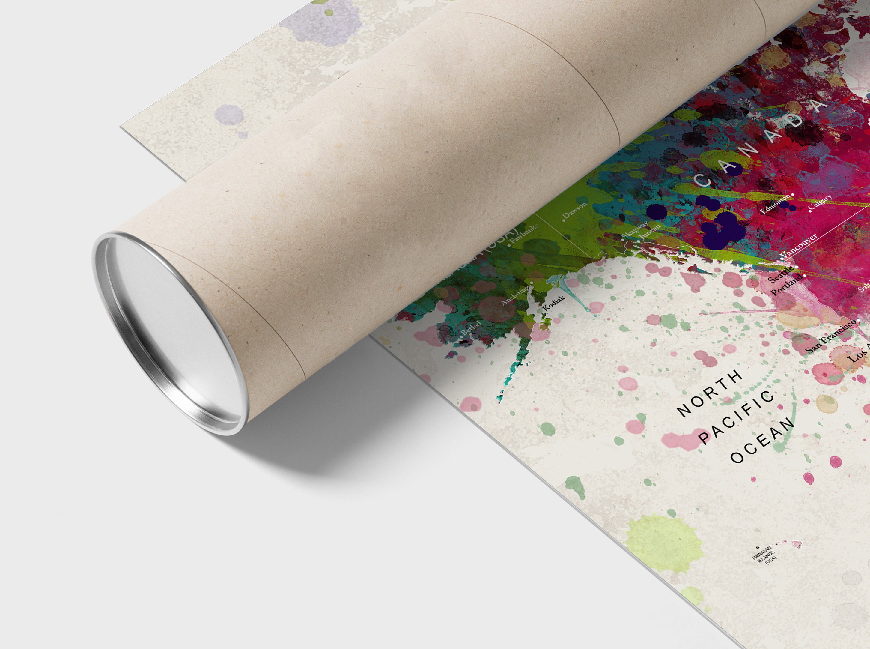 Large World Map Push Pin Executive Style Watercolor Pin - Etsy UK