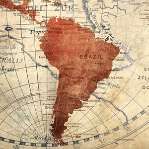 Extra Large World Map Wall Art Print Decor World Map Push Pin Travel ...