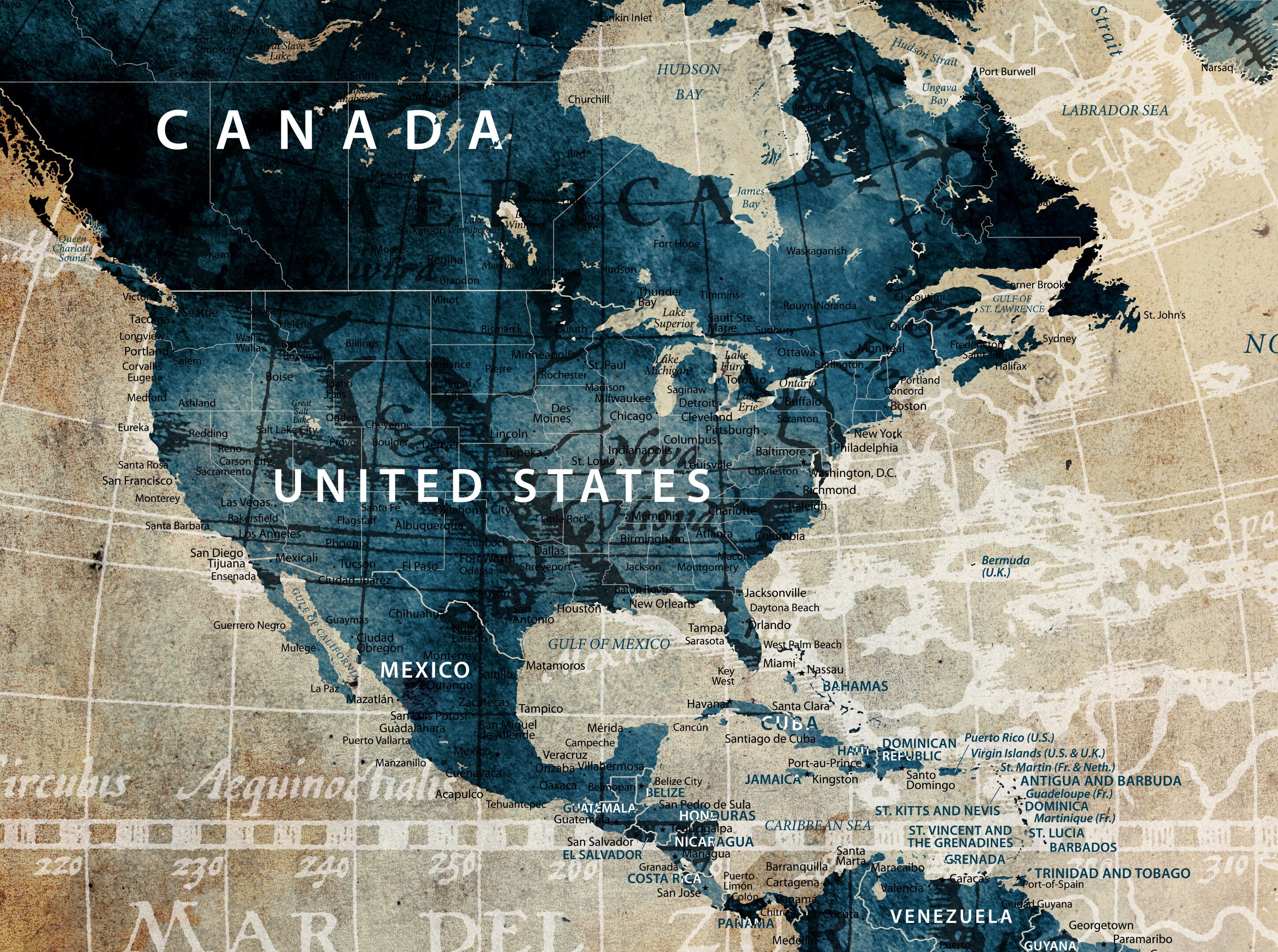 Push Pin Adventure Time Executive Style World Map Wall Art Poster ...