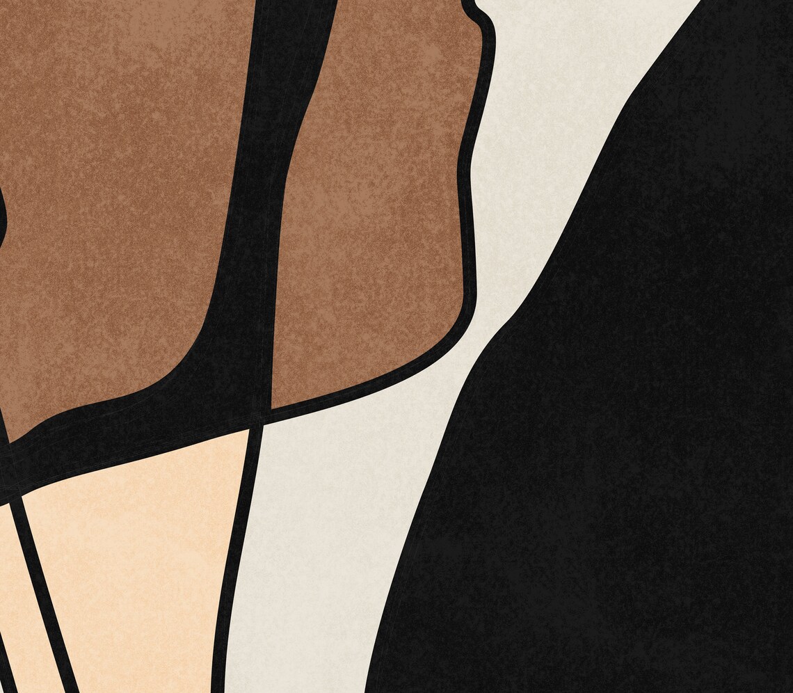 Large Line Art Modern Art Poster Print Abstract Wall Art Boho - Etsy