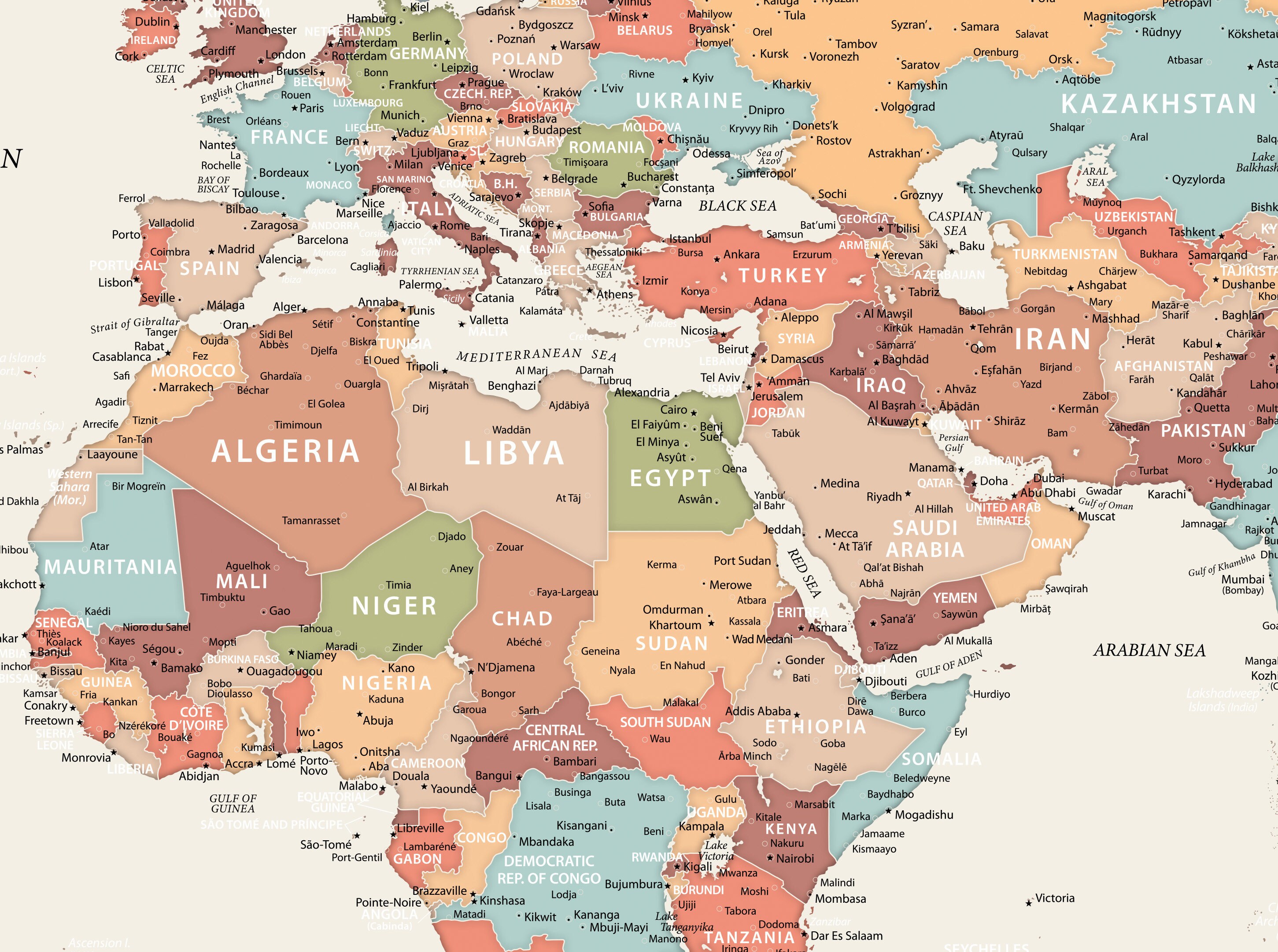 Classic World Map, Large World Map Push Pin Modern Travel Map Poster ...