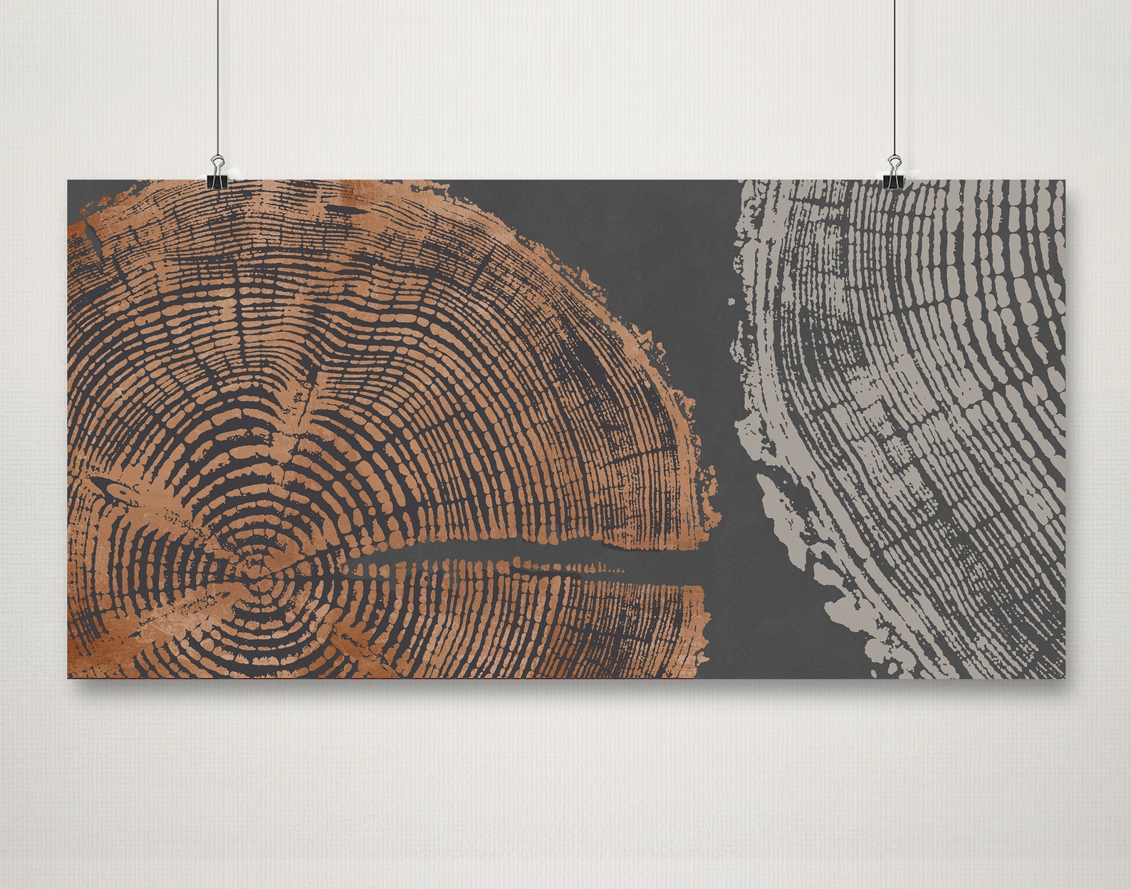 Beige Tree Ring Poster Prints, Large Nordic Prints Tree Stump Prints ...