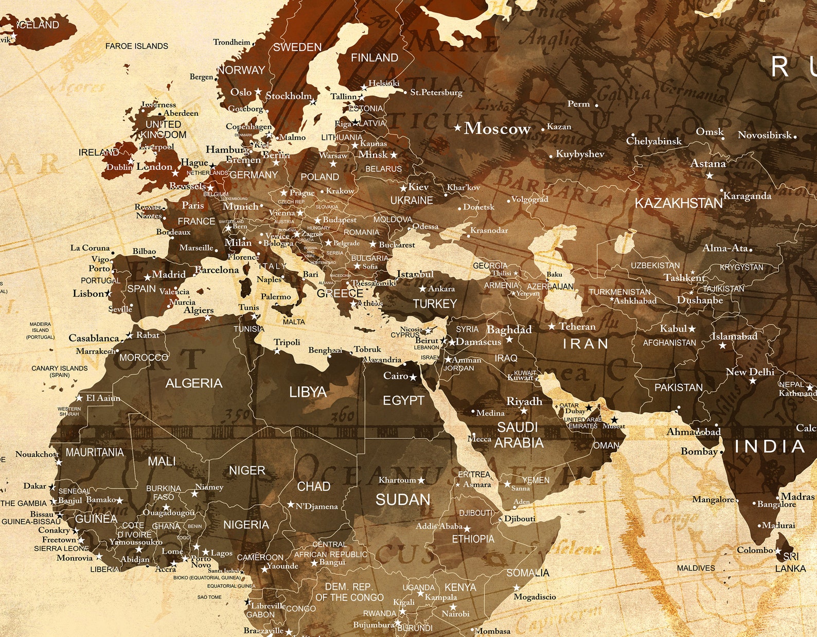 Large World Map Enjoy the Life World Map Wall Art, Home Decor, 5th ...