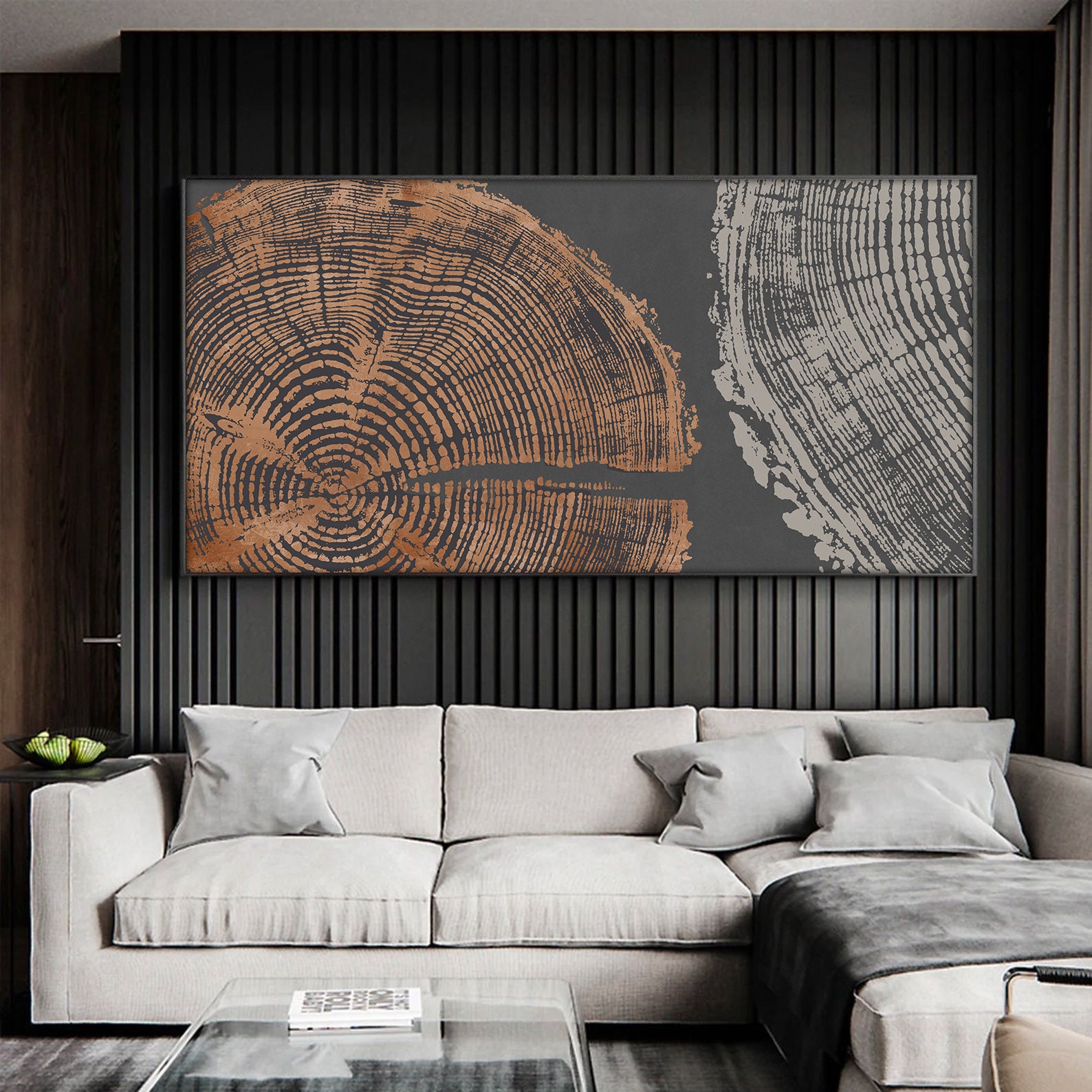 Beige Tree Ring Poster Prints, Large Nordic Prints Tree Stump Prints ...