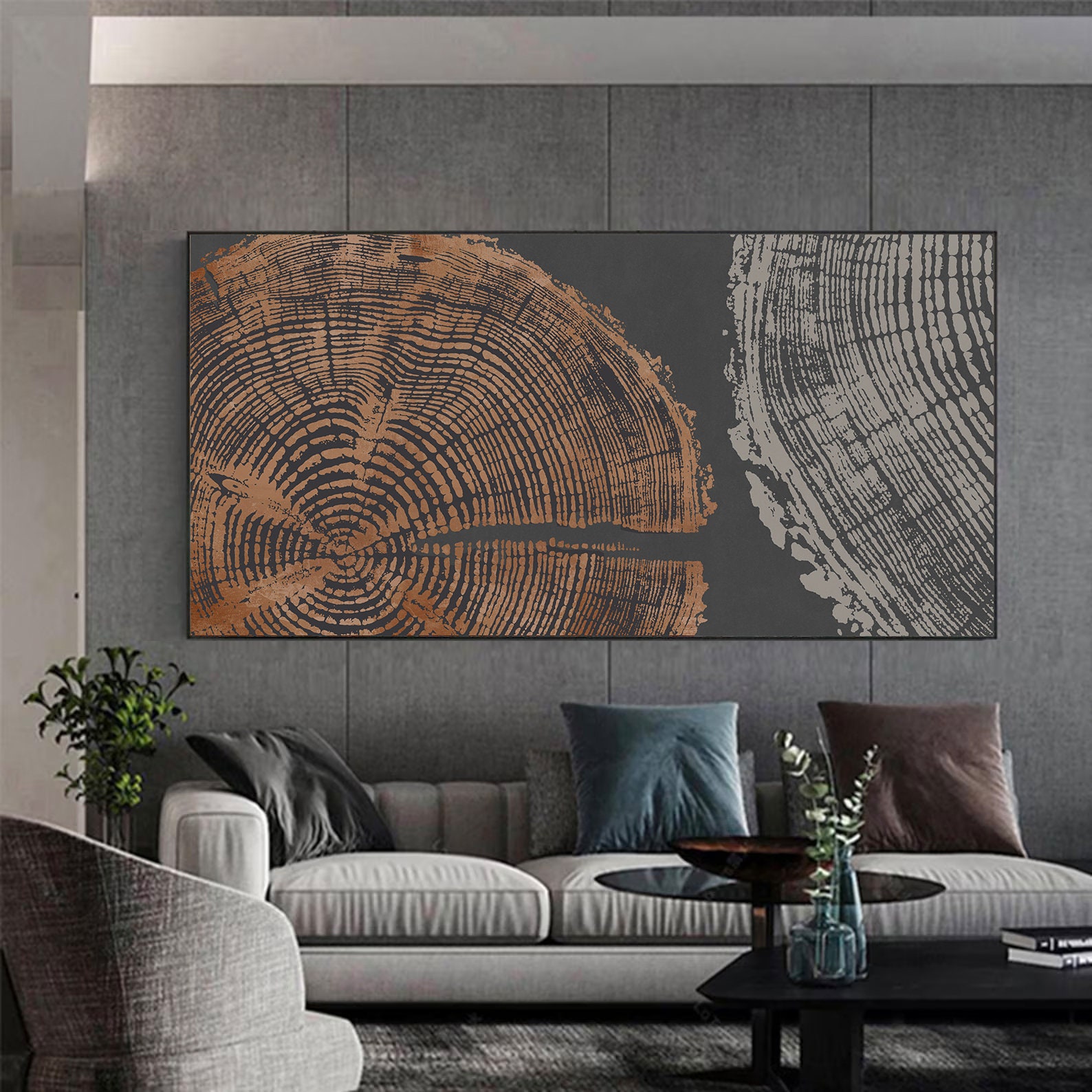 Beige Tree Ring Poster Prints, Large Nordic Prints Tree Stump Prints ...