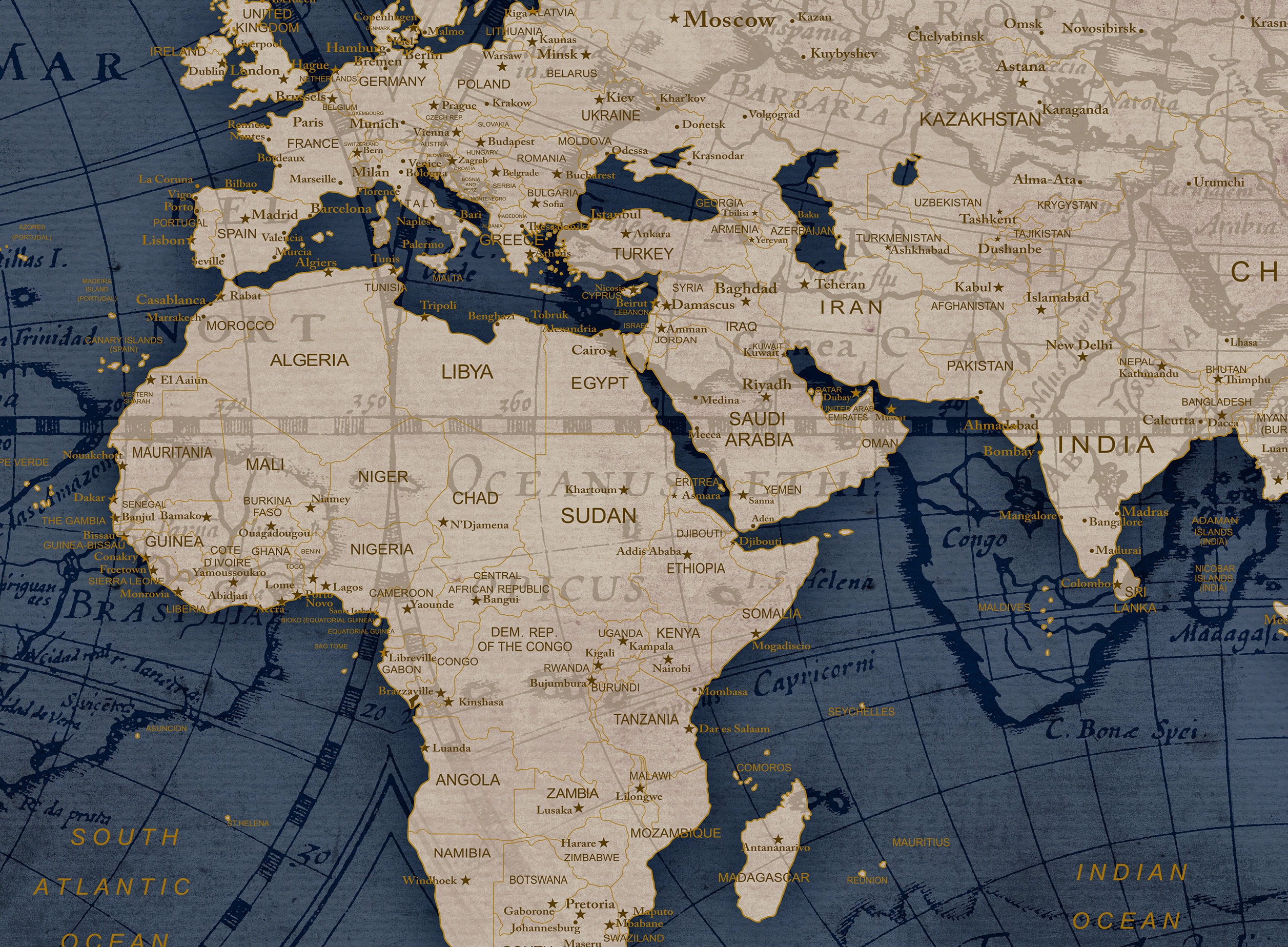 World Map Wall Art Push Pin Map Poster Extra Large Travel Map - Etsy ...