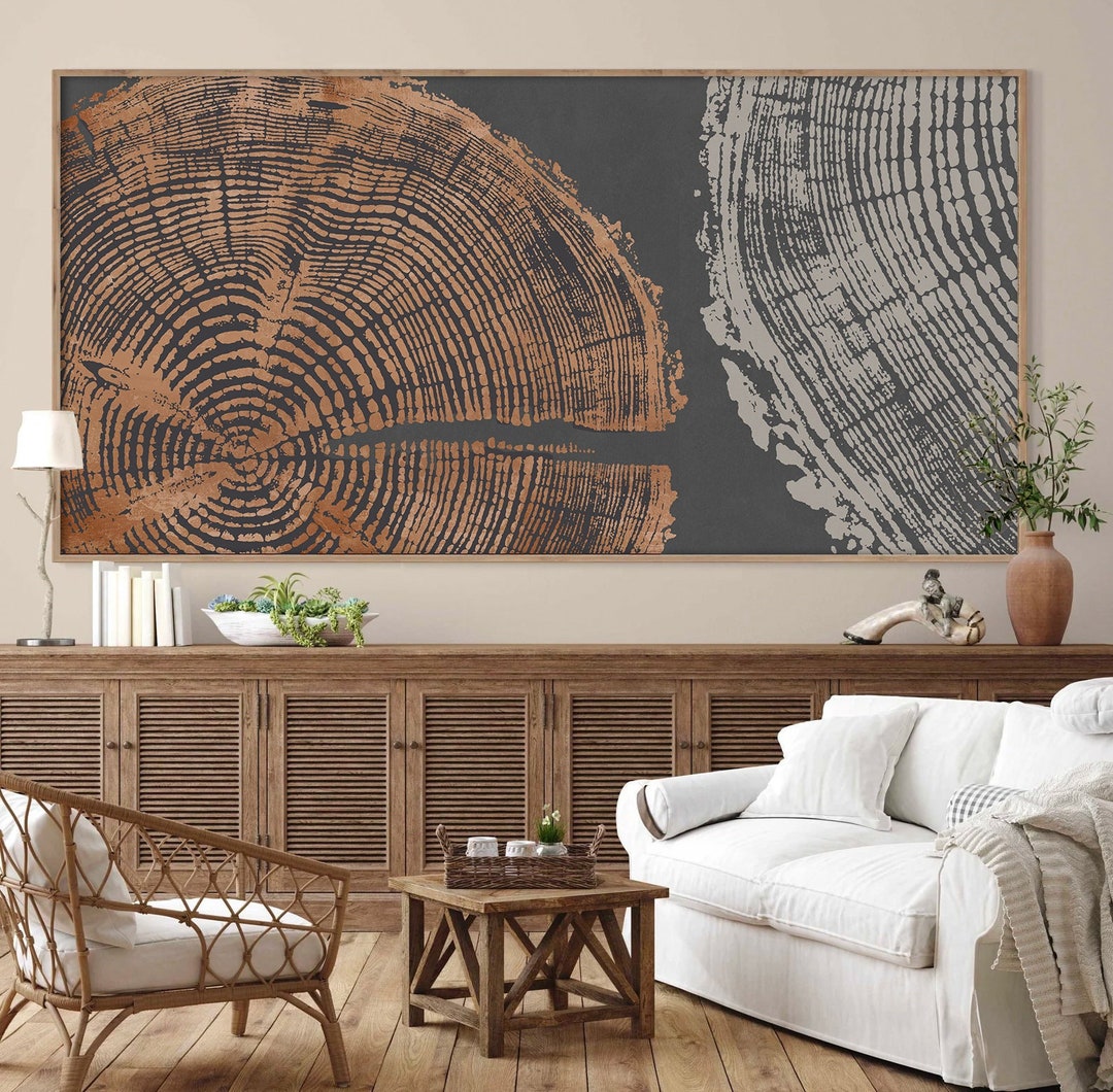Beige Tree Ring Poster Prints, Large Nordic Prints Tree Stump Prints ...