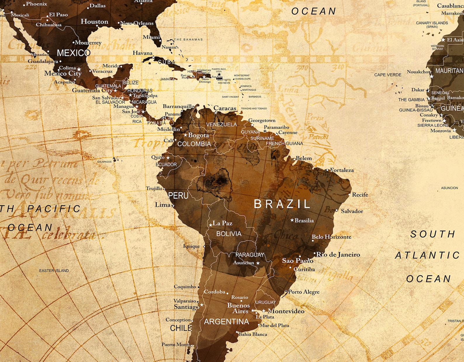 Large World Map Enjoy the Life World Map Wall Art, Home Decor, 5th ...