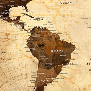 Large World Map Enjoy the Life World Map Wall Art, Home Decor, 5th ...