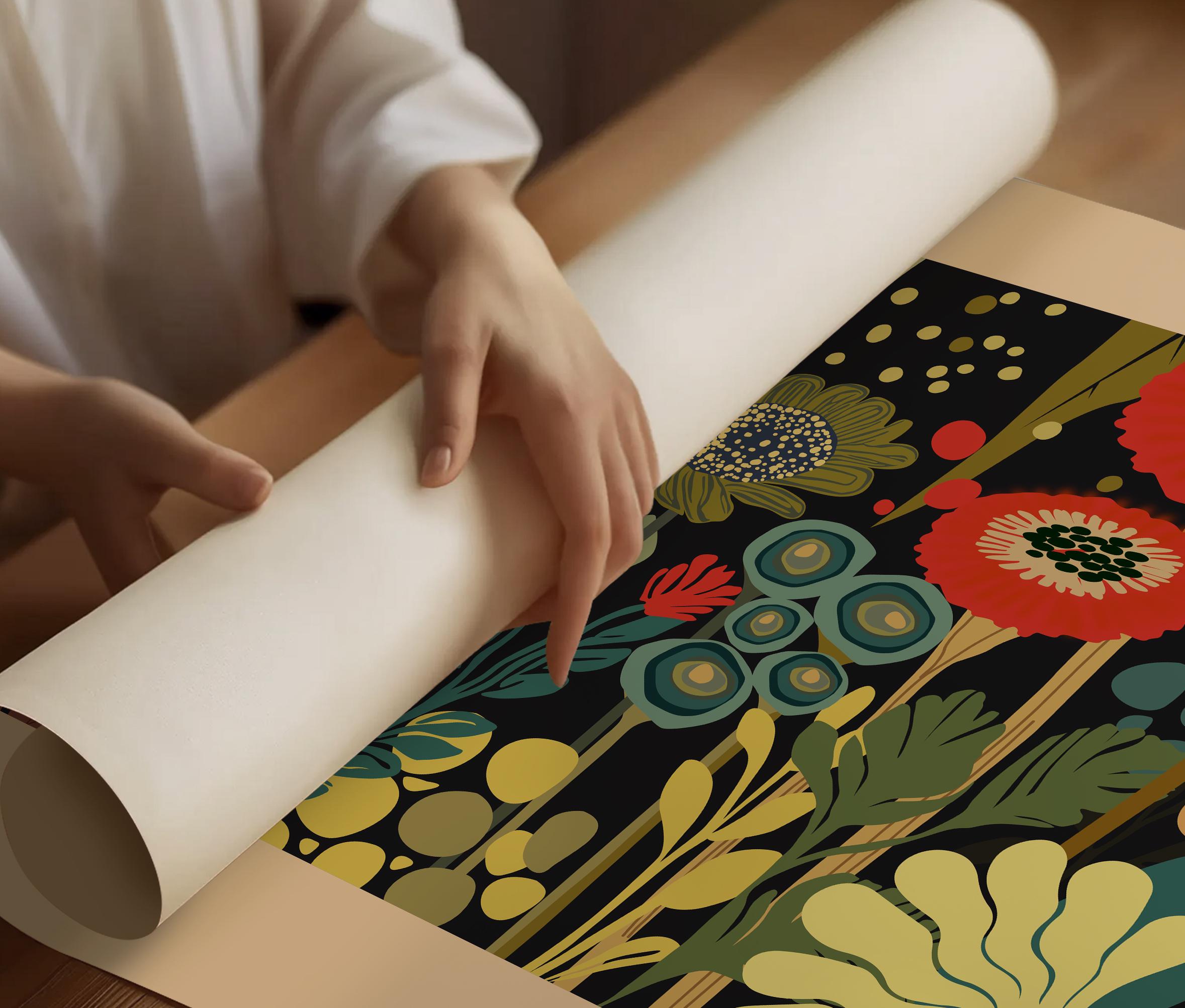Panoramic Japanese Landscape Poster: Abstract Japandi Wall Art Inspired ...