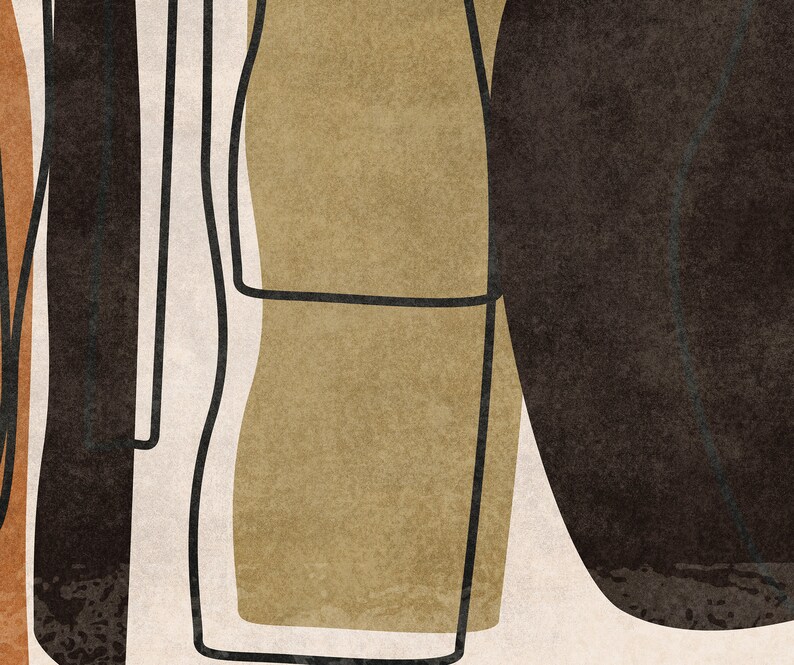 Large Black and Brown Texture Wall Art Poster Vintage Boho - Etsy