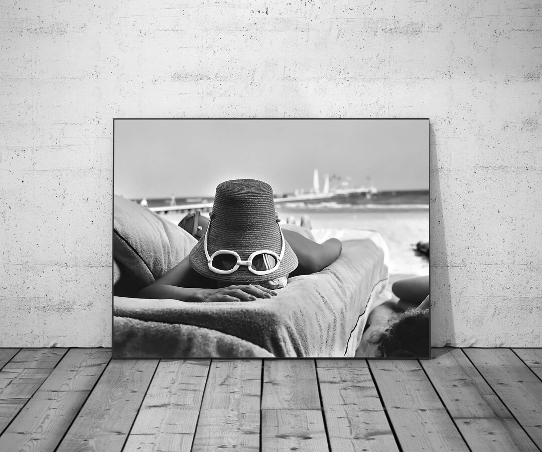 Slim Aarons Sunbathing in Venice Print, Black and White, Vintage ...