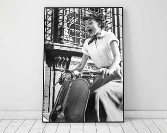 Vintage Roman Holiday Audrey Hepburn Movie Poster Print - Etsy